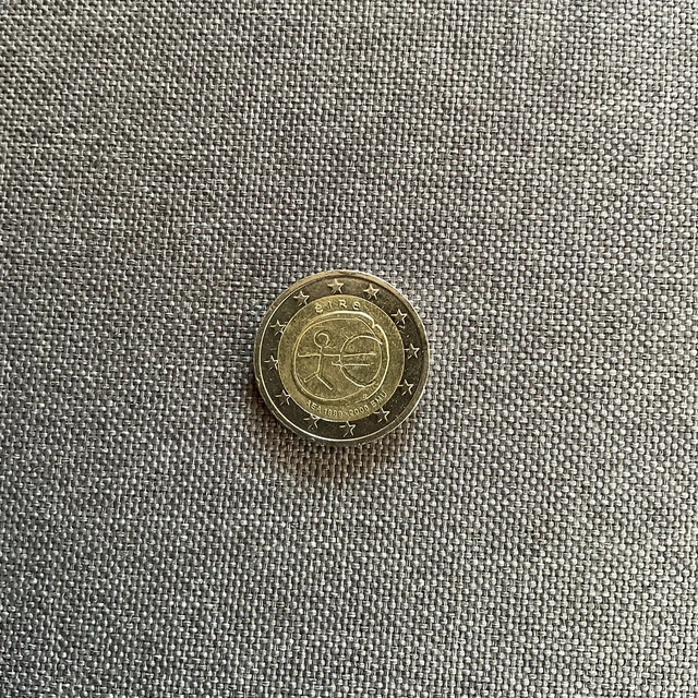 MONETA DA 2 euro con omino stilizzato UEM 1999-2009 RARA EUR 60,00 ...