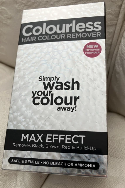 COLOURLESS MAX EFFECT Hair Colour Remover Ammonia & Bleach Free Black ...