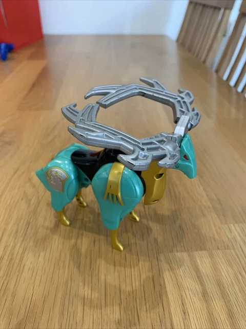 POWER RANGERS WILD Force Green Deer Zord + Antlers ISIS Megazord Bandai ...