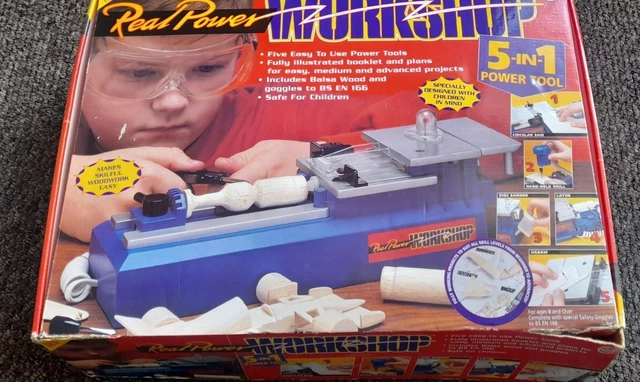 REAL POWER WORKSHOP 5-In-1 Power Tool 1997 Toy Shop Work Station ...