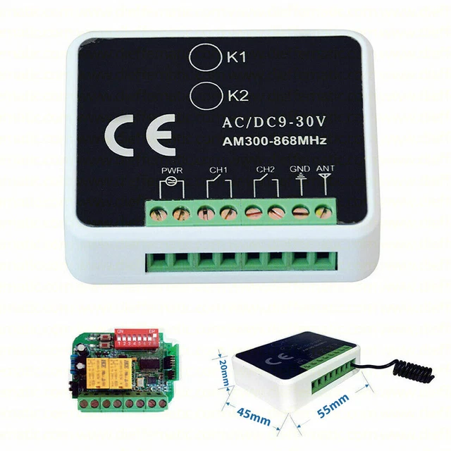 RÉCEPTEUR RX MULTI Carte Radio Fréquence 300 MHZ 2 Canaux Bicanal 12V 24V EUR 18,77 - PicClick FR