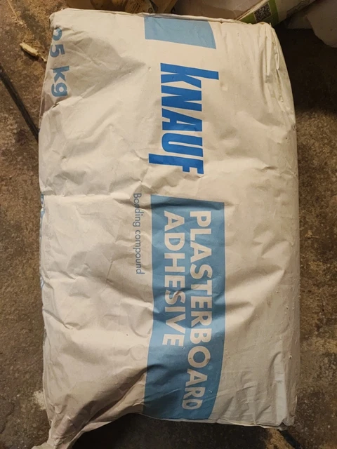 KNAUF PLASTERBOARD ADHESIVE Drywall Bonding Compound 25kg Bag £1.13 ...