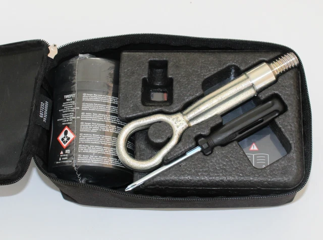 GENUINE BMW MINI Tyre Puncture Repair Kit Pump Inflator Sealant Bag Set ...