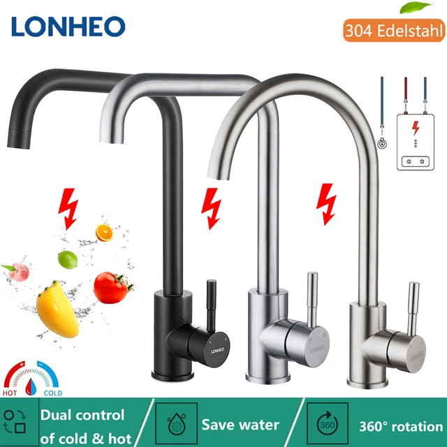 NIEDERDRUCKARMATUR KÜCHENARMATUR 360° Wasserhahn Küche Einhand Spültischarmatur EUR 34,99 ...