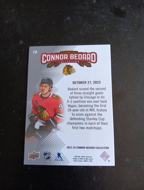 2023 24 UPPERDECK Connor Bedard Rookie Card #16 Highlights, Mint Too ...