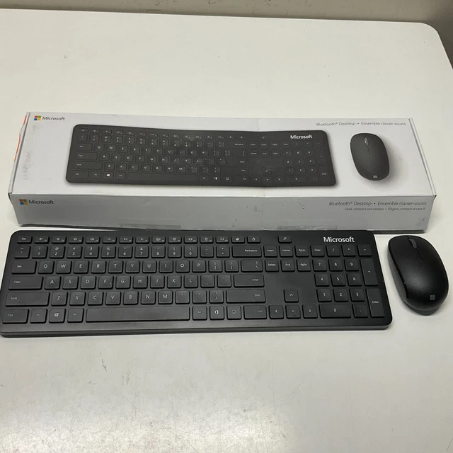 MICROSOFT 1898 BLUETOOTH Wireless Optical Desktop Keyboard And Mouse ...