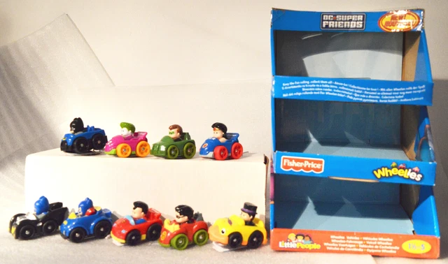 DC SUPER FRIENDS Wheelies Fisher-Price Little People Set Of 9 with ...