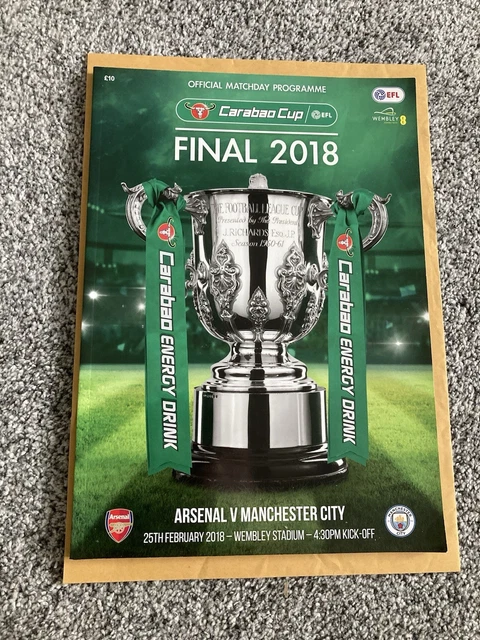 ARSENAL V MAN City 2018 League Cup Final Programme. £5.45 - PicClick UK