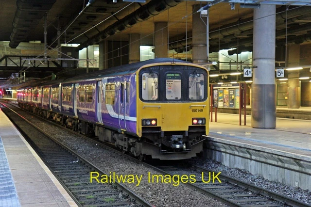 RAILWAY PHOTO CLASS 150 DMU Northern 150149 plat 4 Manchester Victoria ...