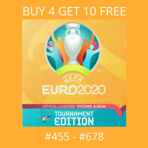 EURO 2020 PANINI UEFA Tournament Edition Sticker Collection #455 - #678 ...