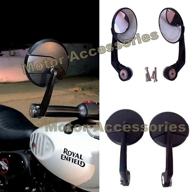 FIT FOR ROYAL Enfield Meteor 350 Bar End Mirror Set / Express Shipping ...
