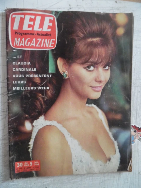 TELE MAGAZINE NO 375-12/1963-Claudia Cardinale -Brigitte Bardot- Divers-Voir EUR 4,00 - PicClick FR