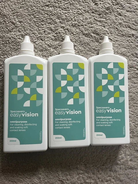 3 X SPECSAVERS Contact lens solution EasyVision Omni Purpose 250ml £6. ...