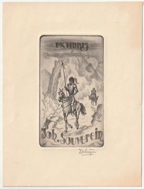 DIRK VAN LUYN: Exlibris für Johannes Souverein, Joh. Souverein, Don ...