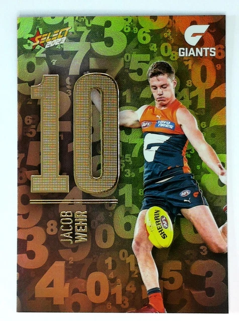 2023 SELECT AFL Footy Stars Numbers N88 #113 Jacob Wehr GWS Giants $14. ...