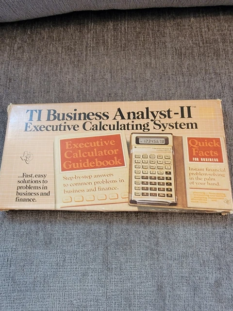 TI BUSINESS ANALYST-II Executive Calculating System New Opened Box 1980 ...