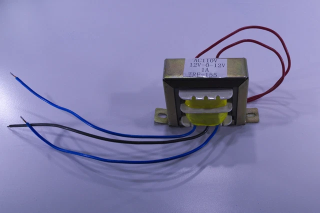 12V-0-12V ELECTRIC TRANSFORMER CT Center Tapped Volt VCT 24V 1A 110 ...