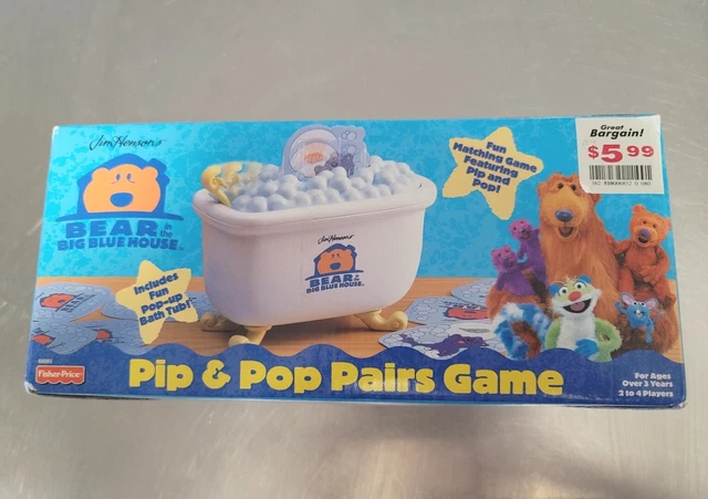 2000S BEAR IN the Big Blue House Pip & Pop Pairs Game Pop-up Bath Tub ...