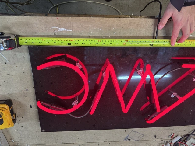 WC TOILET SIGN In Ruby Red Neon With Arrow, Size 760mm X 380mm £99.99 ...