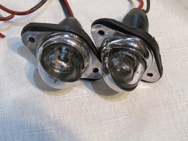 VINTAGE MGB GT Lucas L780 Number Plate Lights Fit Mgb Late Chrome ...