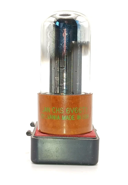 6V6GT VACUUM TUBE. Sylvania JAN CHS 6V6GTY Beam Power, Power Output ...