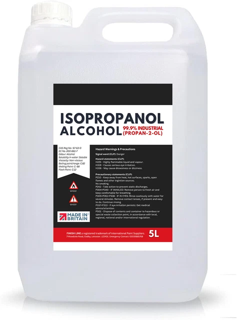 ISOPROPYL ALCOHOL (IPA) 99.99 5L Clean Disinfecting Industrial Use ...