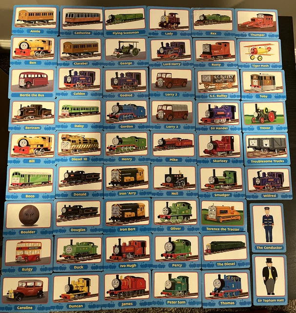 THOMAS AND FRIENDS 2002 Race Game Trading Cards Lot Of 53 Characters £ ...