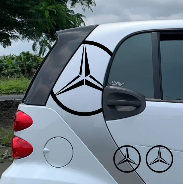 ADHÉSIFS STICKERS MERCEDES Intelligent Étoiles Pôle Portes Voiture ...
