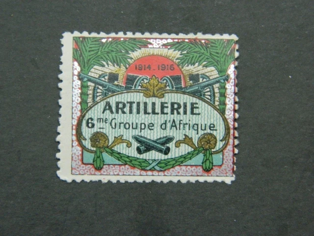 VIGNETTE MILITAIRE DELANDRE Artillerie 6ème groupe d'Afrique EUR 2,00 ...