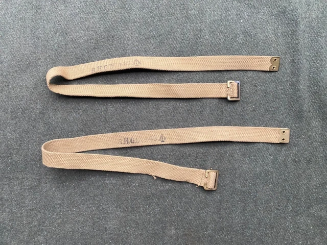 ORIGINAL PAIR WW2 British Army 1908/1937 Patt Webbing Utility Straps ...