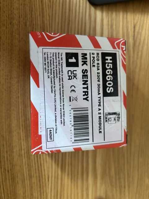 MK SENTRY 63A 30mA 2-Pole type A rcd £37.12 - PicClick UK