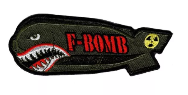 B2 Bomber Patch Dropping F Bomb WW2 Style Hook Patch - 3x1 Inch PVC ...