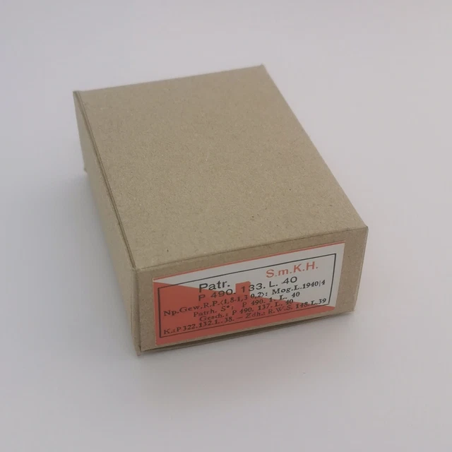 REPRODUCTION BOITE DE munitions allemande SMKH i.L. vide wh WW2 EUR 5 ...