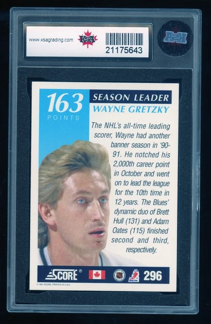 WAYNE GRETZKY 1991-92 Score Canadian English #296 Los Angeles Kings KSA 10 GEM $213.63 - PicClick CA