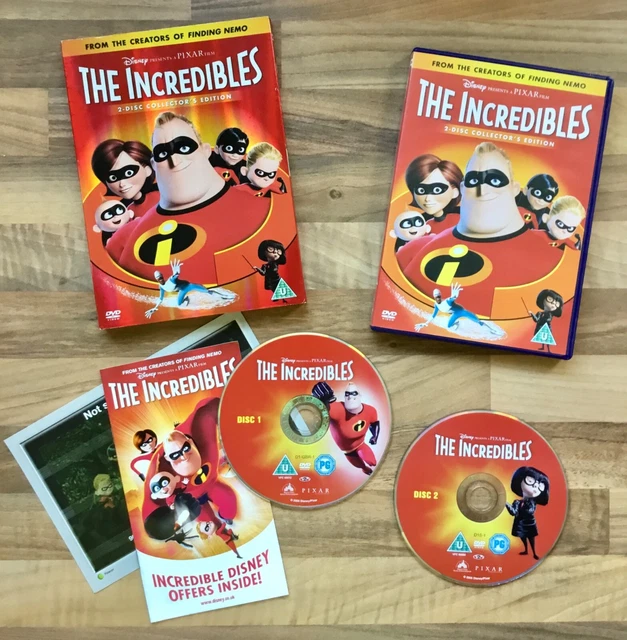 THE INCREDIBLES - Disney / Pixar 2 Disc Dvd Collectors Edition Inc ...