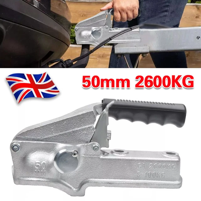 50MM 2600KG HEAVY Duty Trailer Hitch Cast Coupling Tow Ball Coupler RV ...