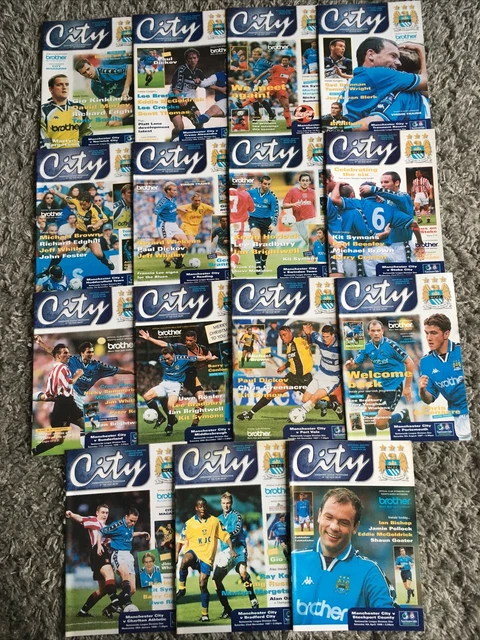 MANCHESTER CITY PROGRAMMES X 15 - 1997-98 £3.00 - PicClick UK