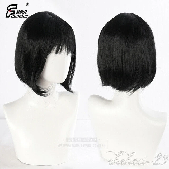 BOWL CUT EXTREME Bob Hair Style Mushroom Head Black Cosplay Wig ...