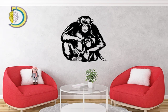 MONKEY WALL DECOR vector DXF SVG CDR file Vector for CNC Plasma Router ...
