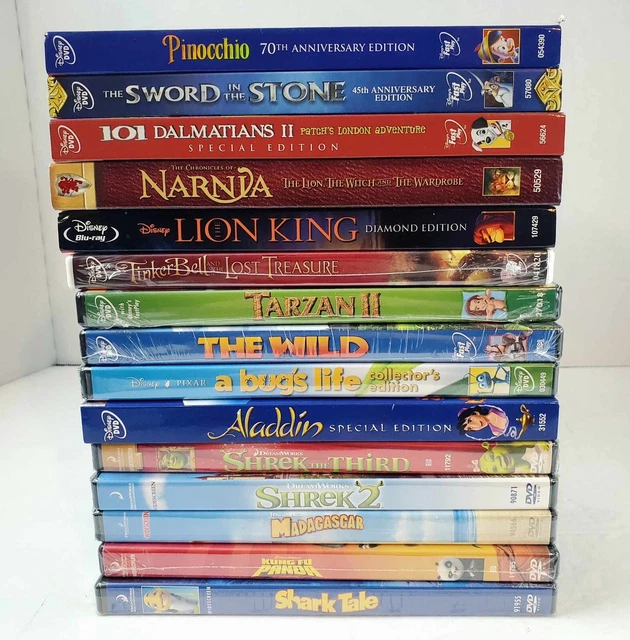 LOT OF 15 - Disney Dreamworks DVDs Children Family Movies - All NEW ...