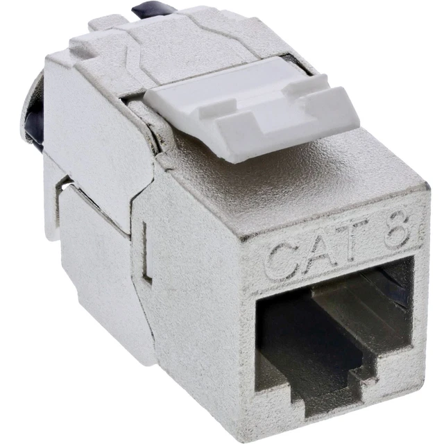 INLINE KEYSTONE RJ45 Buchse Slim, SNAP-In, Cat.8.1, integrierter ...