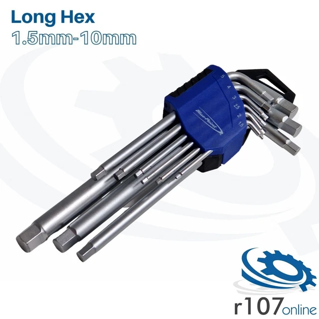 BLUE POINT 9PC Long Hex Allen Key Set 1.5-10mm - As sold by Snap On £33 ...