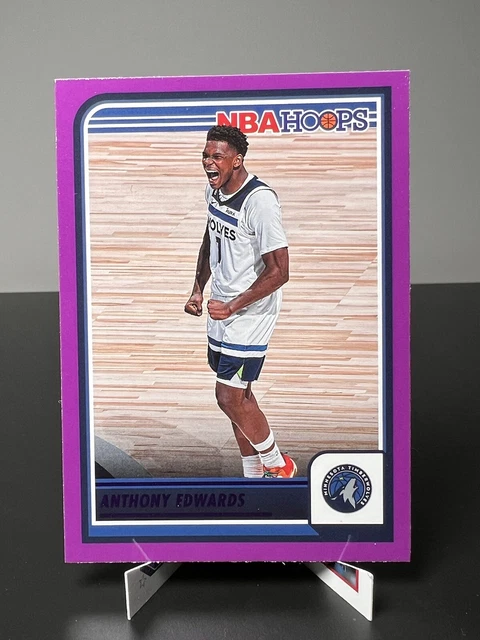 2023-24 NBA HOOPS Anthony Edwards #189 violet SP Minnesota Timberwolves ...