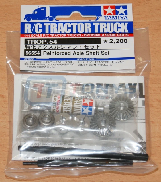TAMIYA 56554 REINFORCED Axle Shaft Set (Scania/MAN/Actros/Arocs/Volvo ...