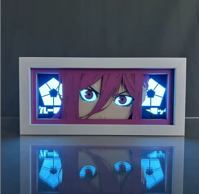 CHIGIRI HYOMA LED Paper Light Box Blue Lock Anime Shadow Lamp Night ...