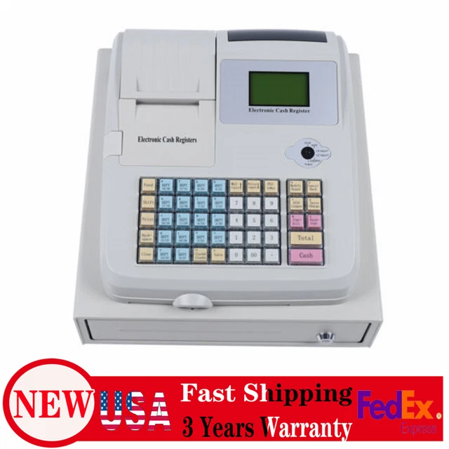48 KEYS ELECTRONIC Cash Register POS Cash Machine Supermarket LED ...
