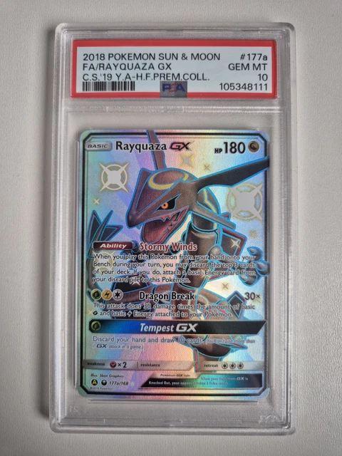 PSA 10 RAYQUAZA GX Full Art 177a Pokemon Sun & Moon 2018 Promo Rare Gem Mint £195.00 - PicClick UK