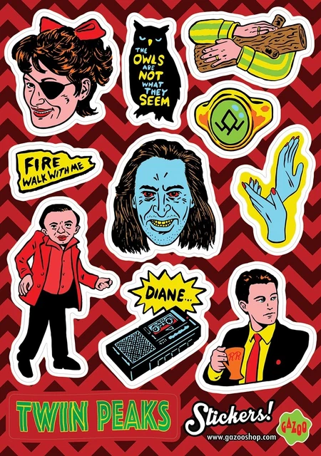 TWIN PEAKS A5 Vinyl Sticker Sheet (David Lynch) £4.99 - PicClick UK