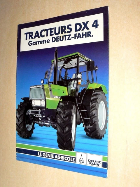 PROSPECTUS TRACTEUR DEUTZ DX4 Gamme brochure tractor Traktor Trattore Prospekt £10.21 - PicClick UK