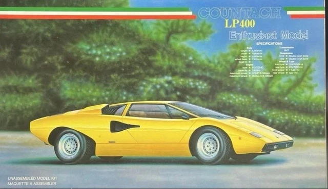 FUJIMI 124 SCALE Lamborghini Countach LP400 Model Kit ungebaut ...